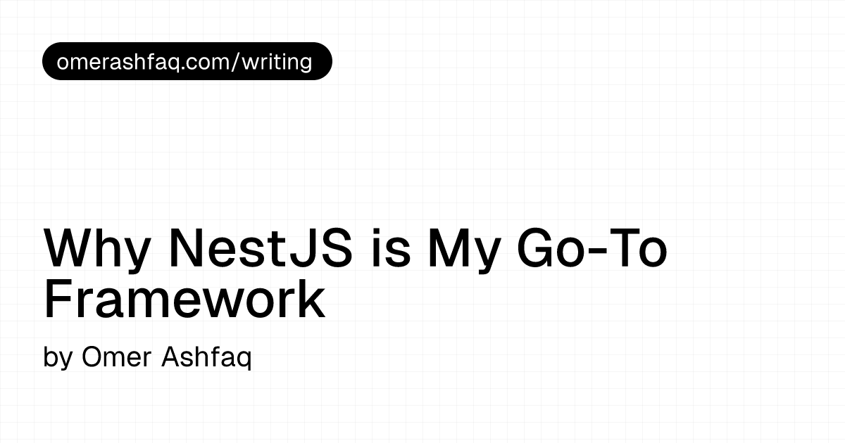 Why NestJS is My Go-To Framework